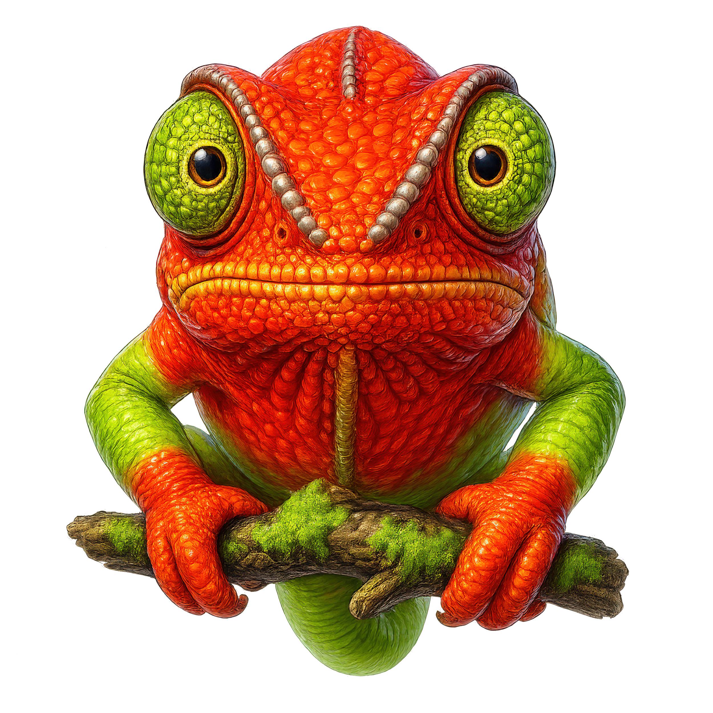 Colorful Chameleon Clipart Bundle: Reptile PNG Images (commercial Use ...