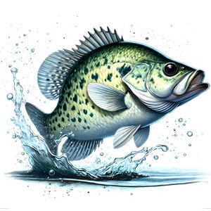 Crappie Fish Clipart | 12 High-quality Jpgs | Stunning Crappie Fish ...