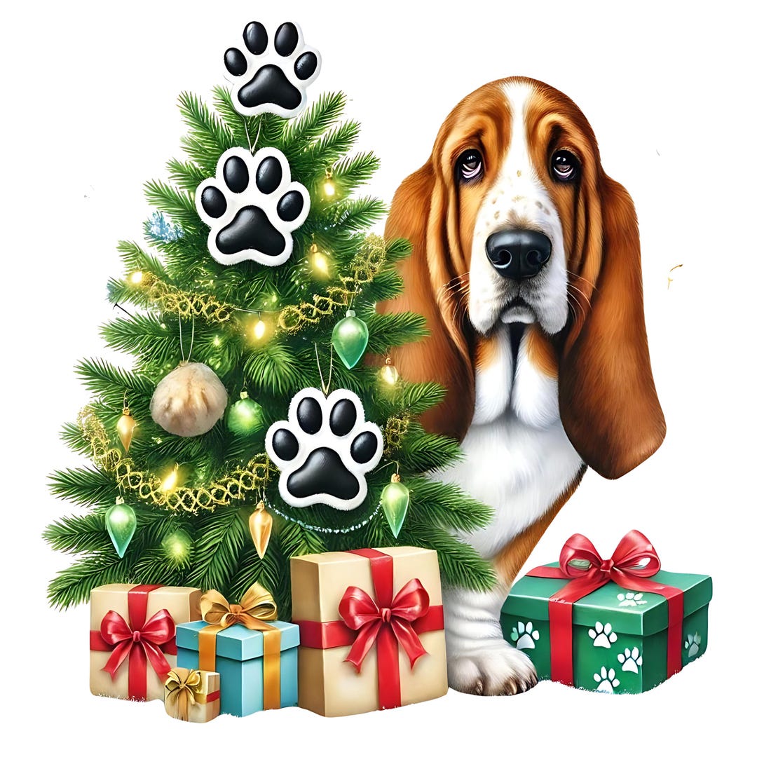 Christmas Dog Clipart 12 High-quality Jpgs Adorable Christmas Dog ...