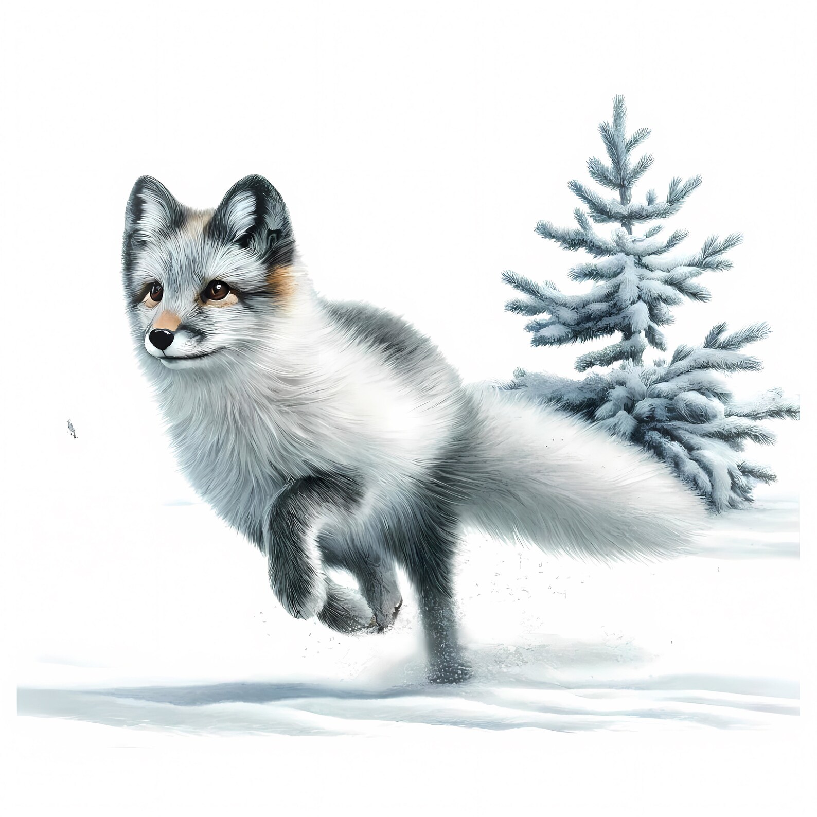 Arctic Fox Clipart Bundle: Winter Wildlife Art (commercial Use ...