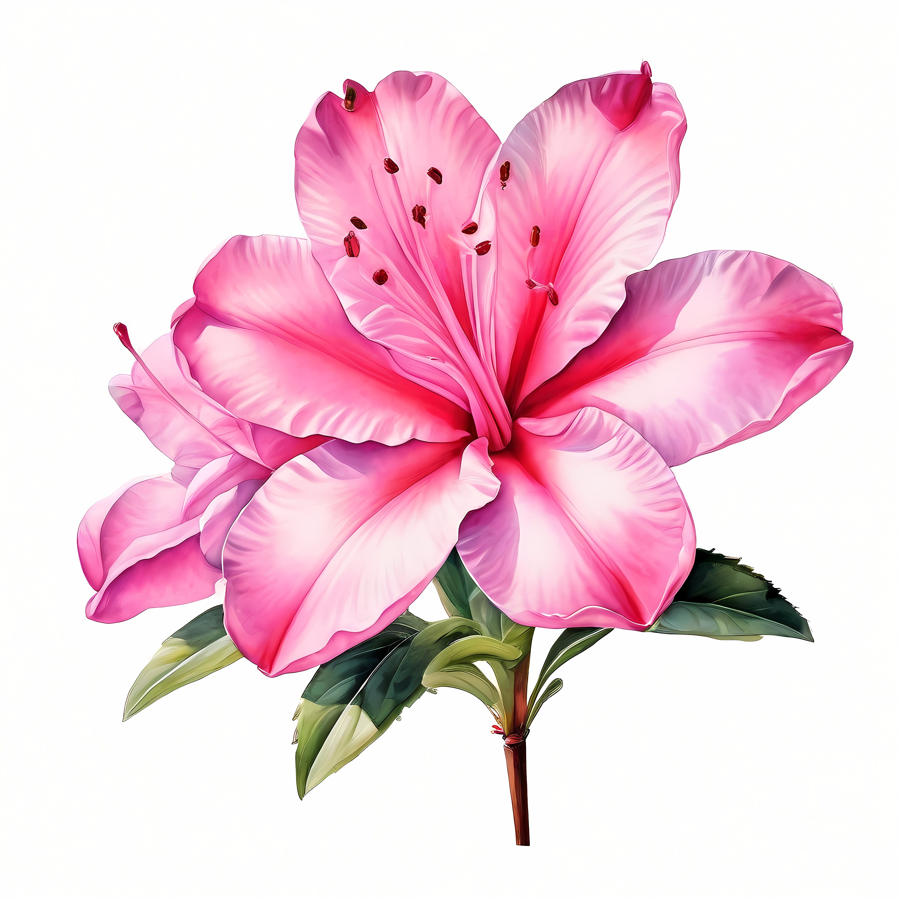 Azalea Flower Clipart | 10 High-quality Jpgs | Clipart Bundle | Wall ...