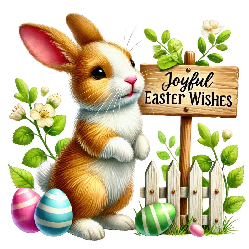 Easter Bunny Clipart Bundle, Holiday Art, Commercial Use (digital ...