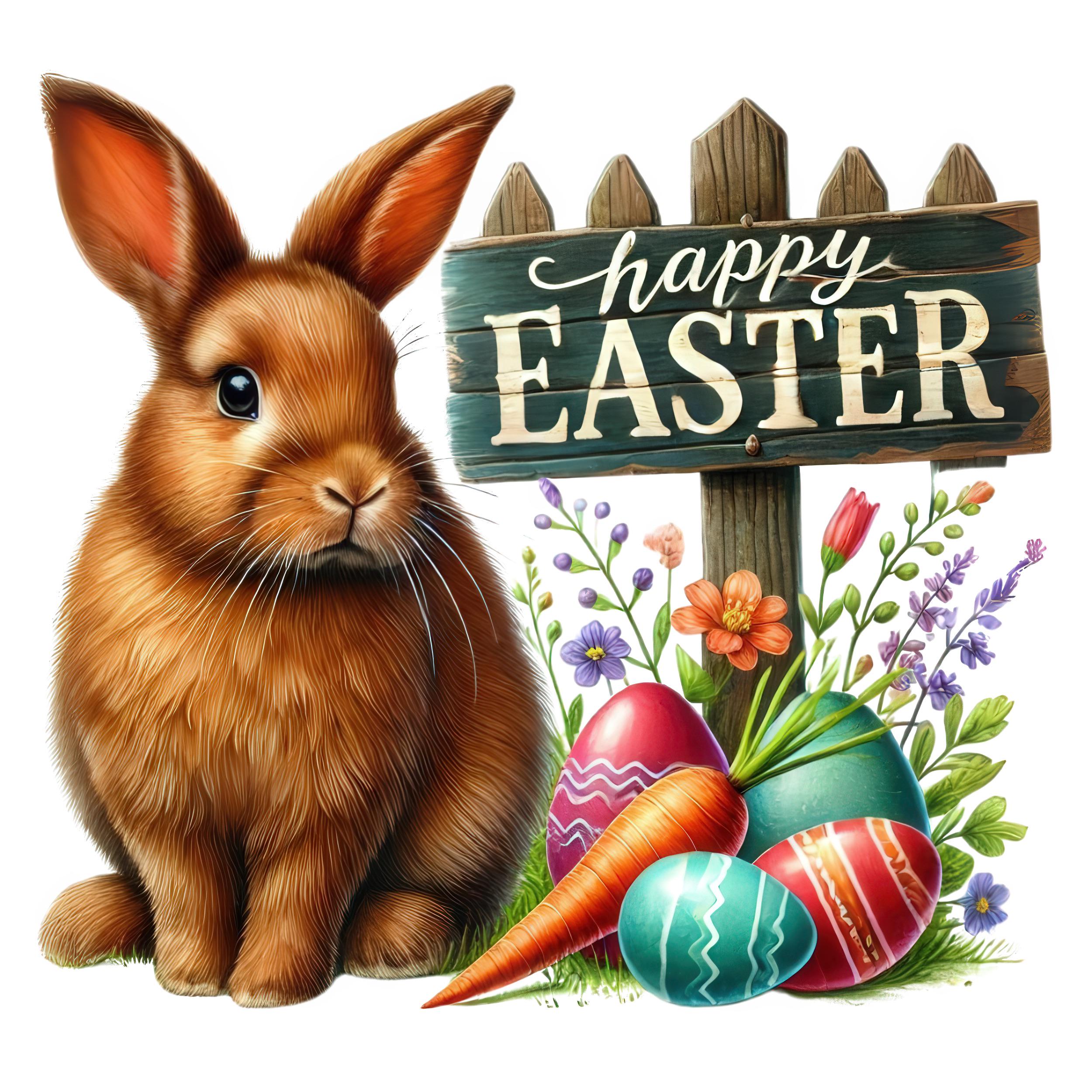 Easter Bunny Clipart Bundle, Holiday Art, Commercial Use (digital ...