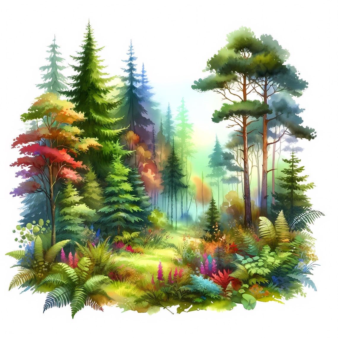 Enchanting Forest Clipart Bundle – High-quality Jpgs (digital Download ...