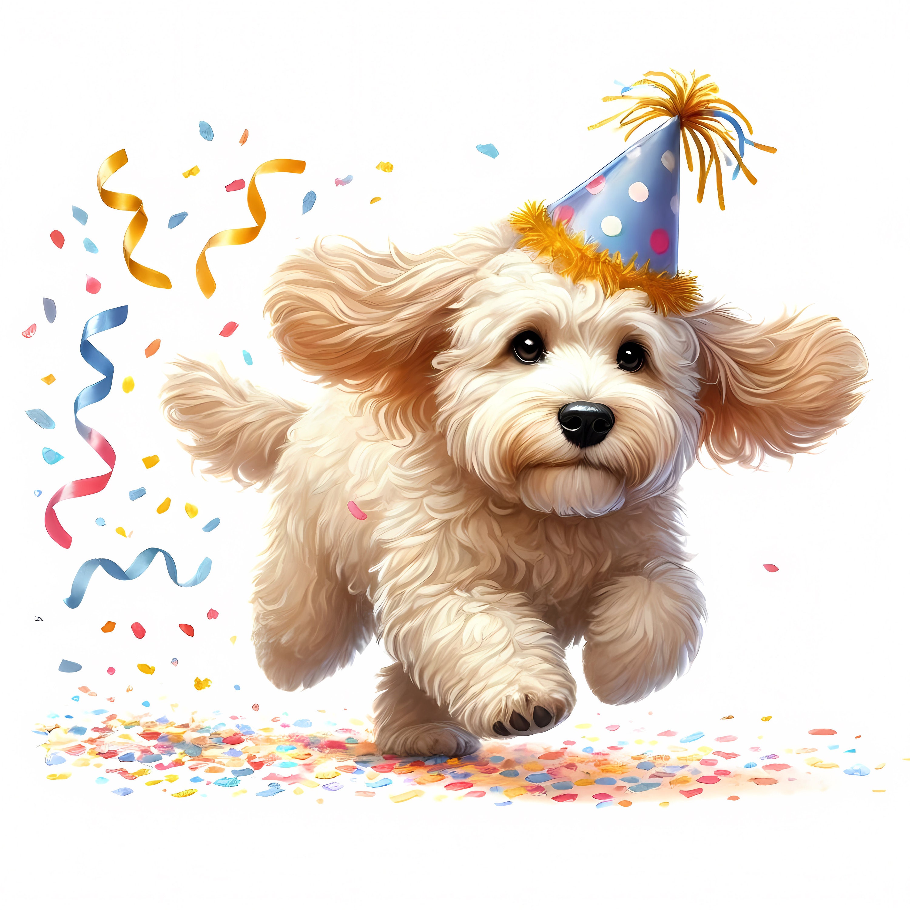 Cockapoo Birthday Clipart | Party Dog Art 11 Jpgs (commercial Use ...