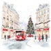 Christmas in France Clipart, French Christmas Holiday Scene, Digital ...