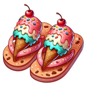 Rainbow Flip Flops Clipart: Summer Beach Designs (digital Download ...