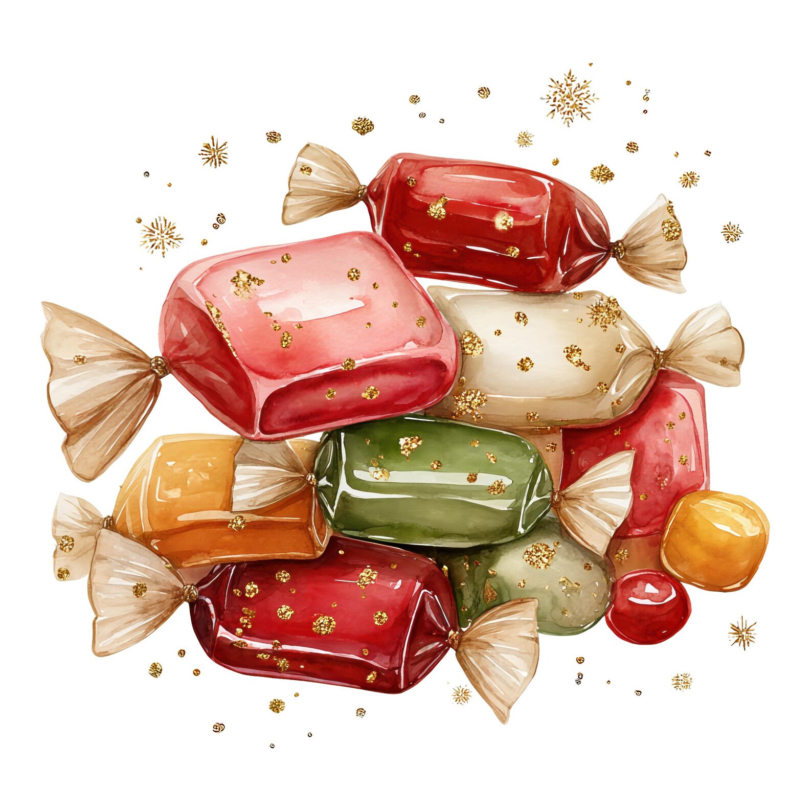 Christmas Candies Clipart | Festive Holiday Treat Graphics | Digital ...