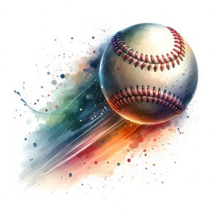 Fiery Softball Clipart | Sports Art Printables (digital Download) 10 ...