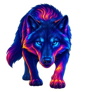 Neon Wolf Clipart Bundle, High-quality Pngs (digital Download) - Etsy