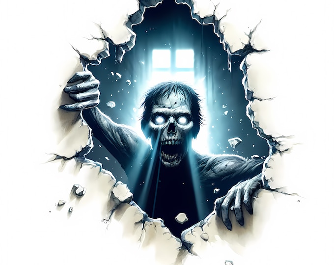 10 Halloween Zombie Clipart Watercolor Horror Dead Man Art, Zombie in ...