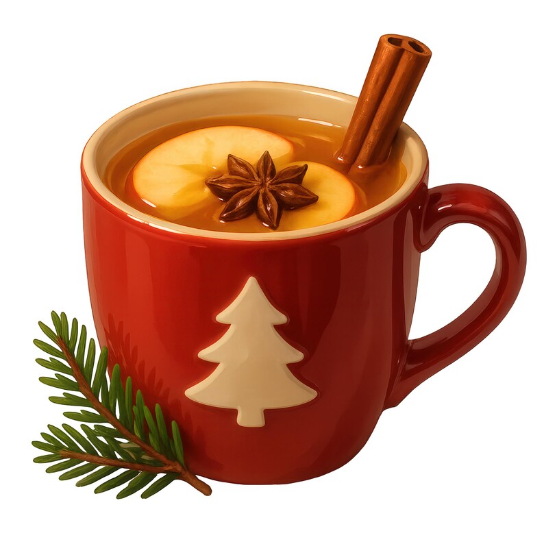 12 Christmas Drinks Clipart Bundle: Festive Holiday Beverage Pngs ...