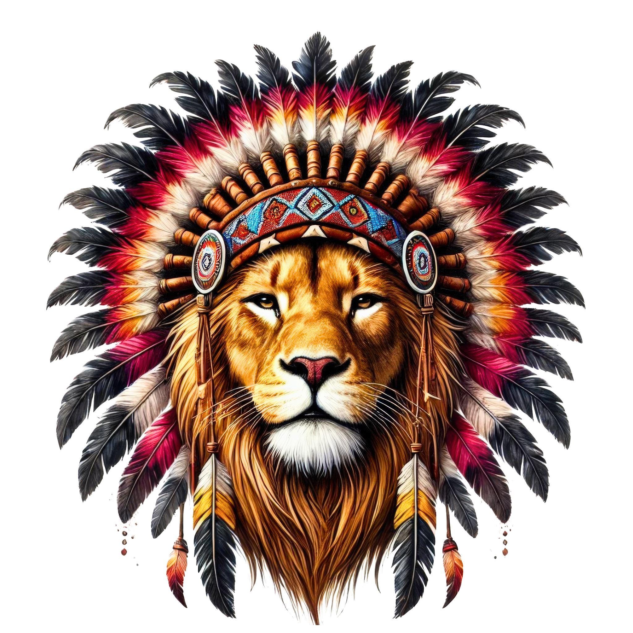 Tribal Lion Clipart: Native American Designs (digital Download ...