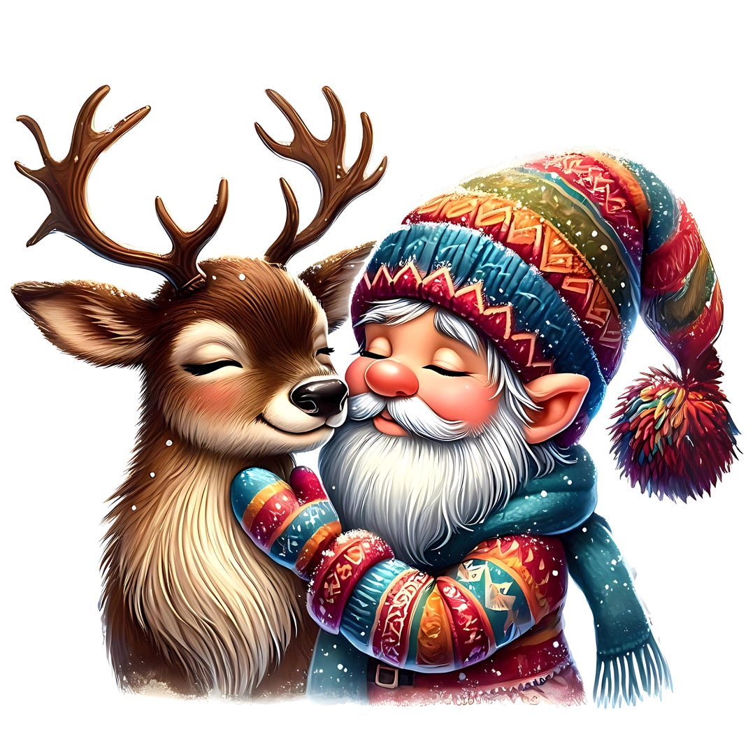 Christmas Gnome Clipart 10 High-quality Jpgs Cute Christmas Gnome ...