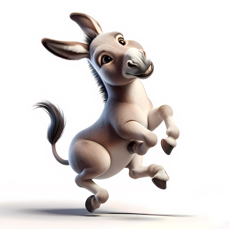 Funny Donkey Clipart: Humorous Farm Animal Art (digital Download, Commercial Use) 12 JPG - Etsy ...