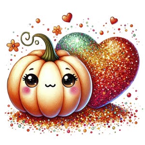 Cute Pumpkin Clipart | Fall PNG Bundle, Commercial Use (digital ...