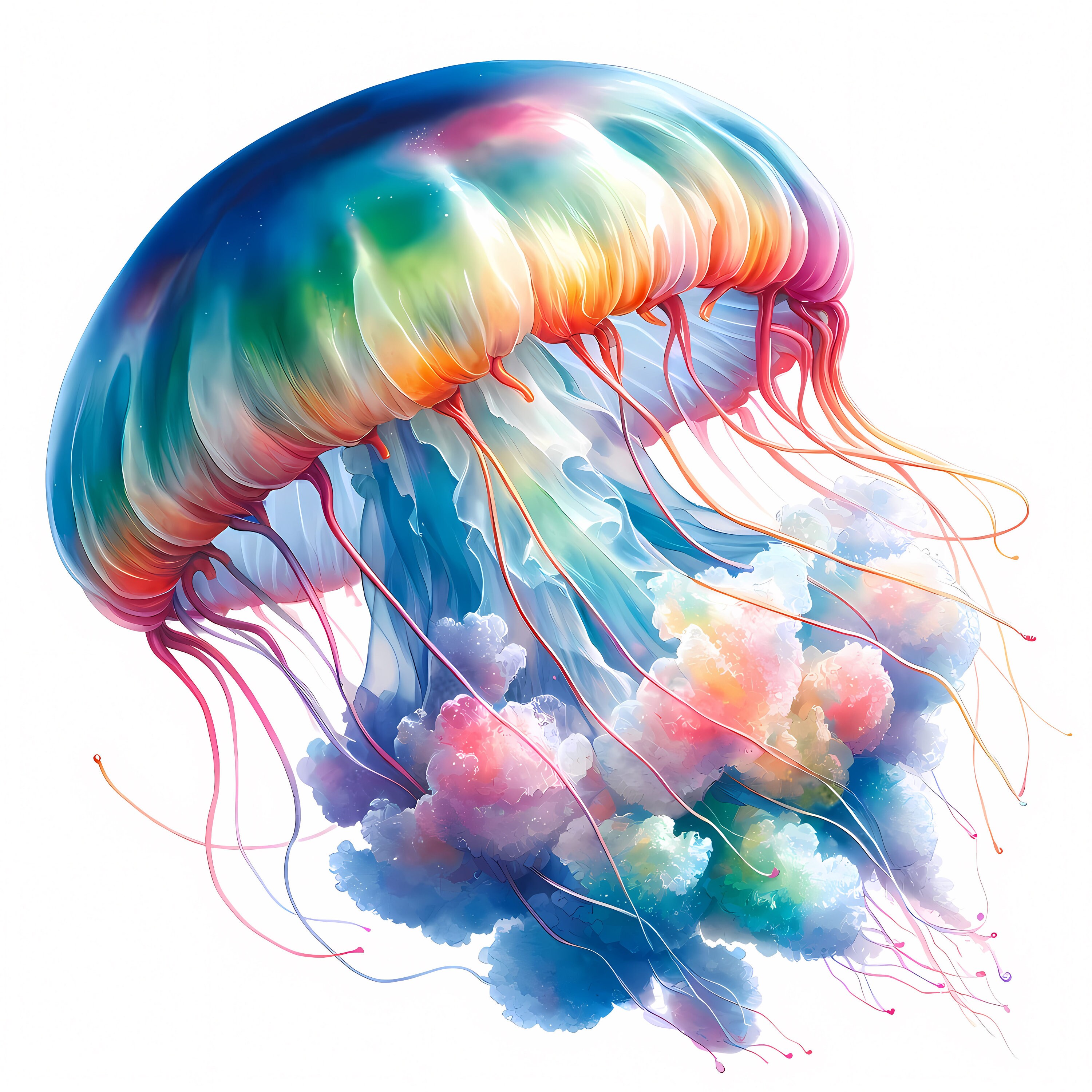 Jellyfish Clipart 11 High-quality Jpgs Colorful Jellyfish Clipart ...
