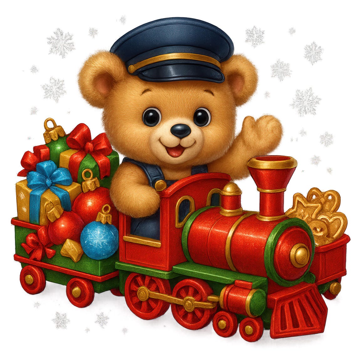 Christmas Teddy Bear Clipart Bundle: Festive Holiday PNG Set (digital ...