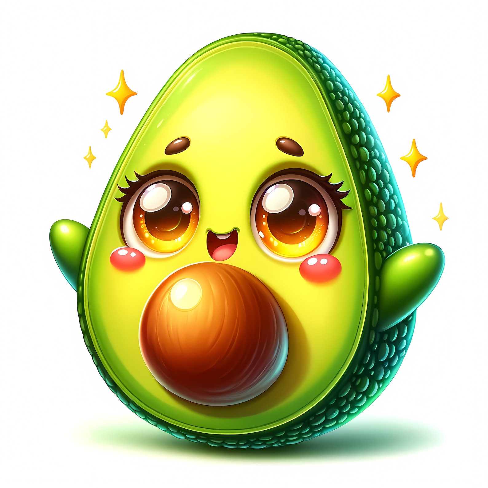 Cute Avocado Clipart Bundle 12 High-quality Jpgs Adorable Avocado ...
