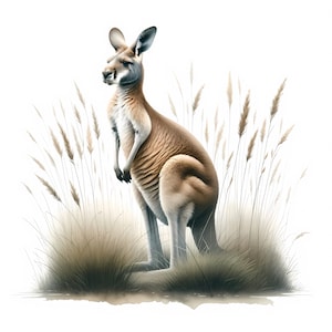 Kangaroo Clipart - 12 High-quality Jpgs - Clipart Bundle - Wall Art ...
