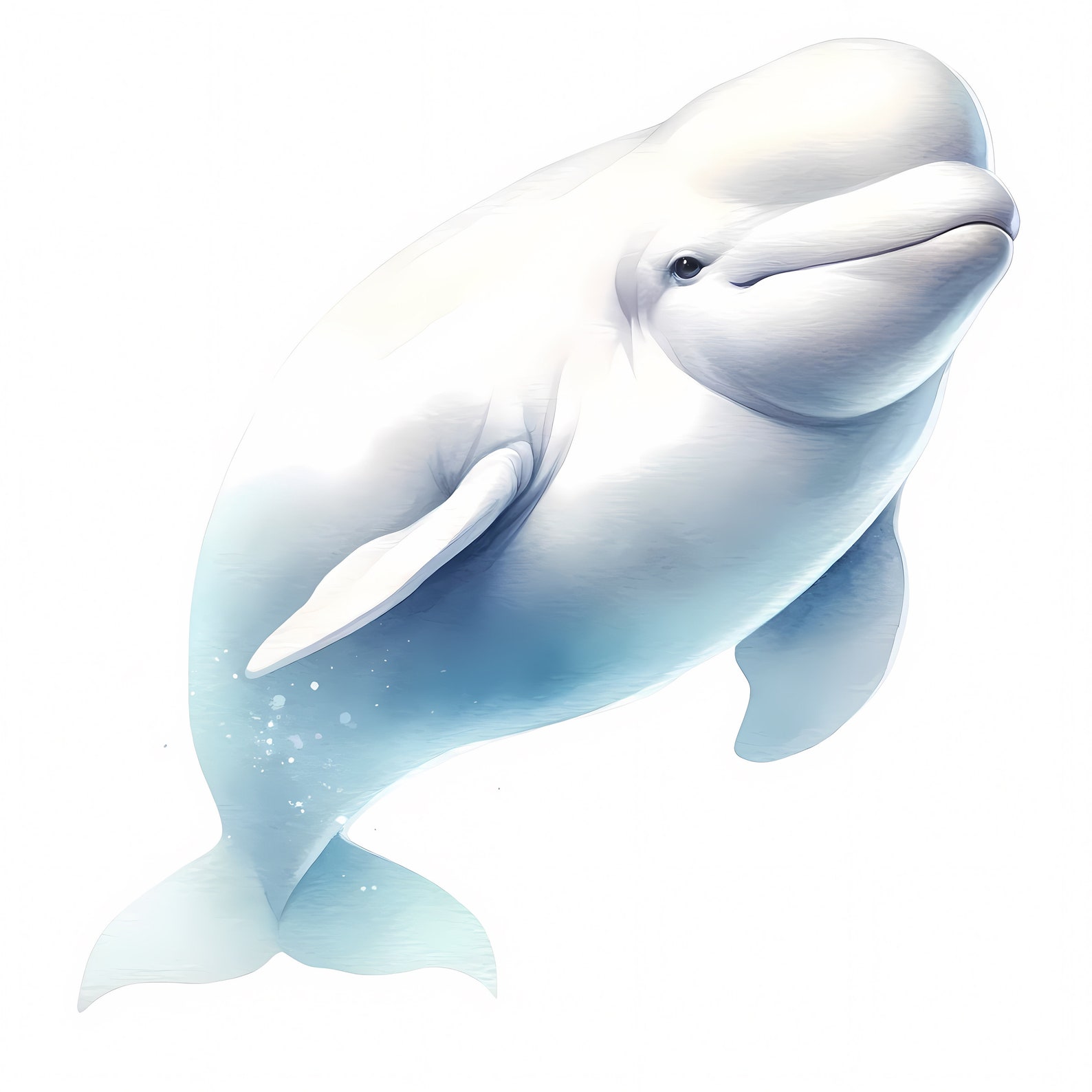 Beluga Whale Clipart - 11 High-quality Jpgs - Cute Beluga Clipart ...