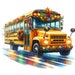 Yellow School Bus Clipart | Student Transport Art (digital Download ...
