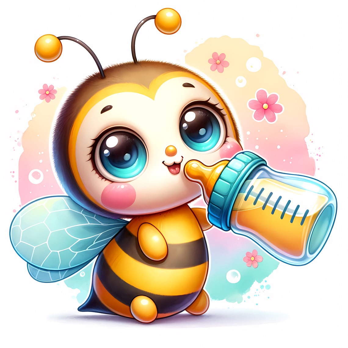 Cute Baby Bee Clipart | Nursery Art Jpgs (digital Download) - Etsy