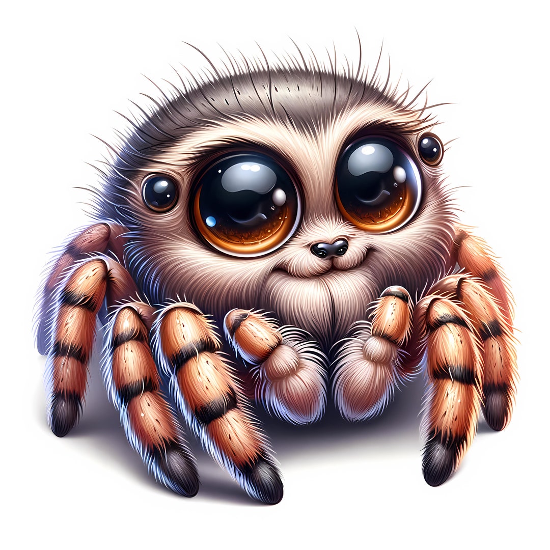 Cute Spider Clipart Bundle - 12 High-quality Jpgs - Adorable Spider ...