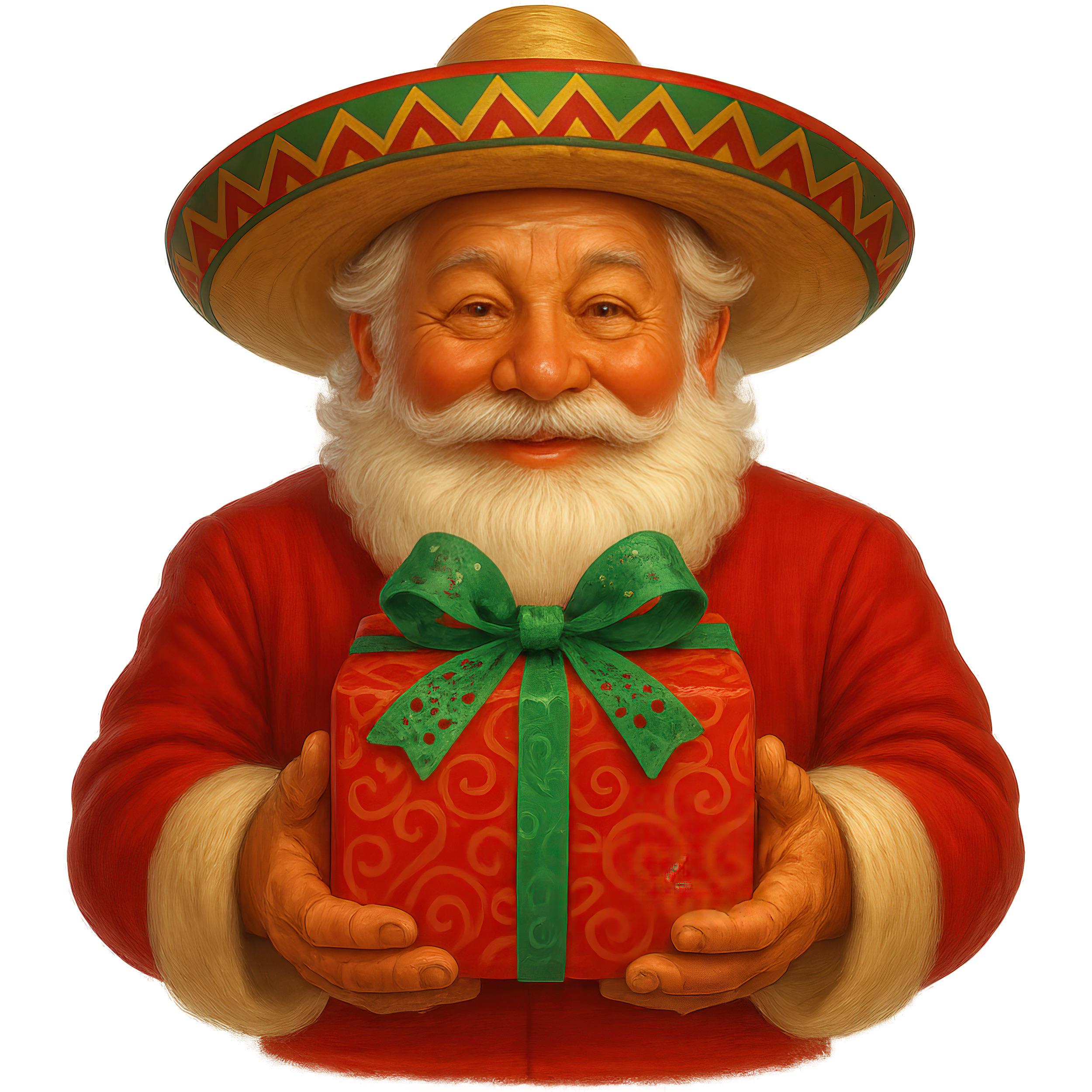 Mexican Santa Claus Clipart: Festive Christmas PNG (instant Download - Etsy