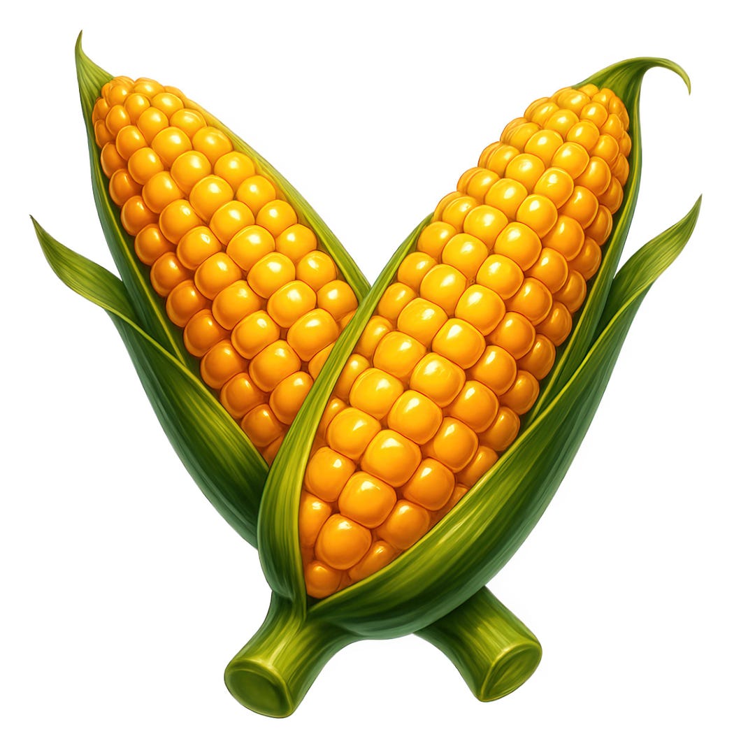 Corn Clipart, Fresh Corn Bundle PNG, Watercolor Corn, Corn PNG ...