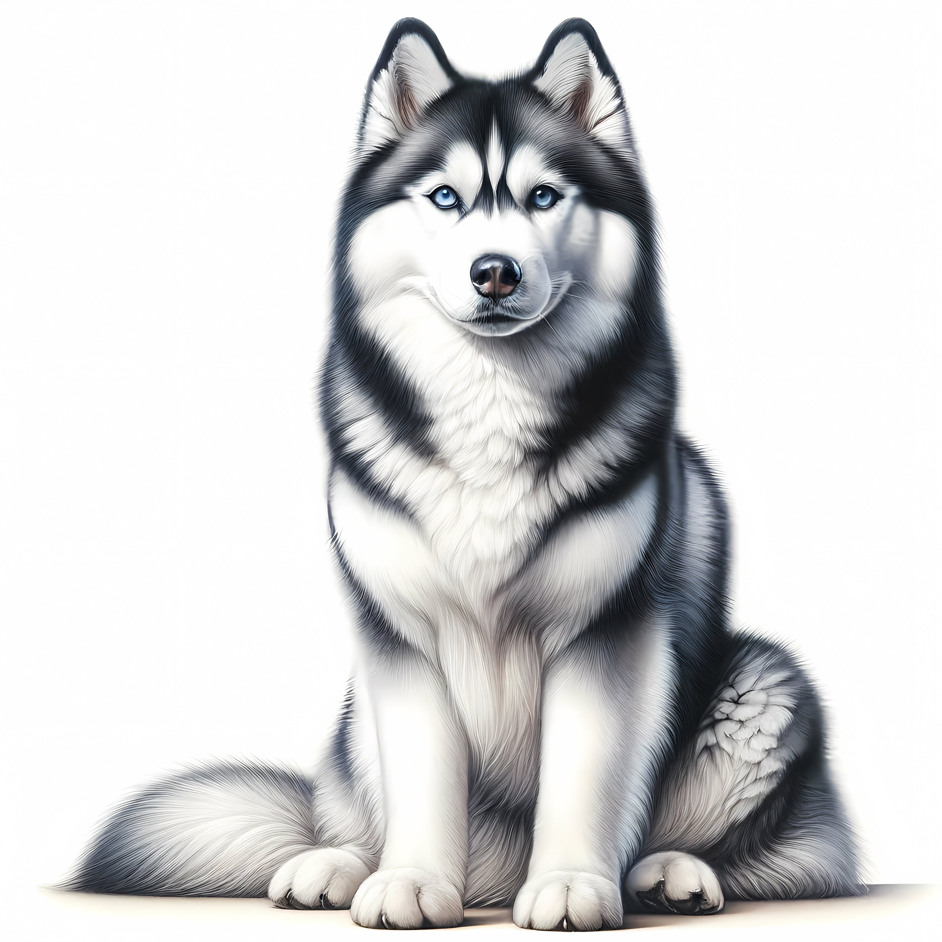 Husky Clipart 12 High-quality Jpgs Cute Husky Clipart Bundle Wall Art Siberian Husky Pet Art ...