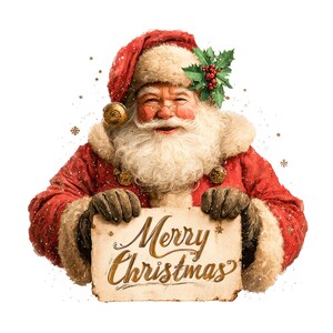 Christmas Santa Clipart: Festive Santa Graphics (digital Download) 10 ...