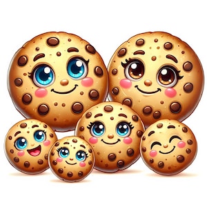 Cute Cookie Clipart | 12 High-quality Jpgs | Adorable Cookie Clipart ...