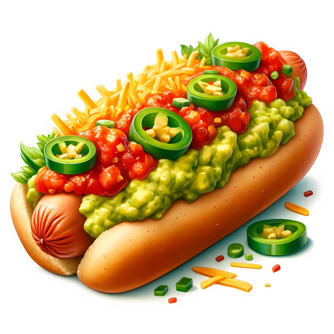 Hot Dog Clipart 10 High-quality Jpgs Hotdog Sandwich Clipart Bundle ...