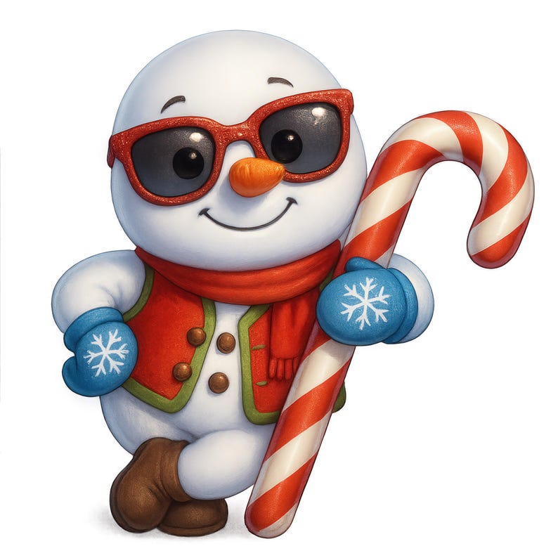 15 Cute Snowman Clipart Bundle, Winter Snowman Pngs, Christmas Snowman ...