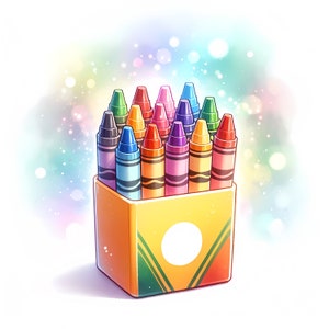 Crayon Box Clipart | 10 High-quality Jpgs | Cute Crayon Clipart Bundle ...