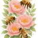 Bee and Flower Clipart Bundle: Spring PNG Graphics (digital Download ...