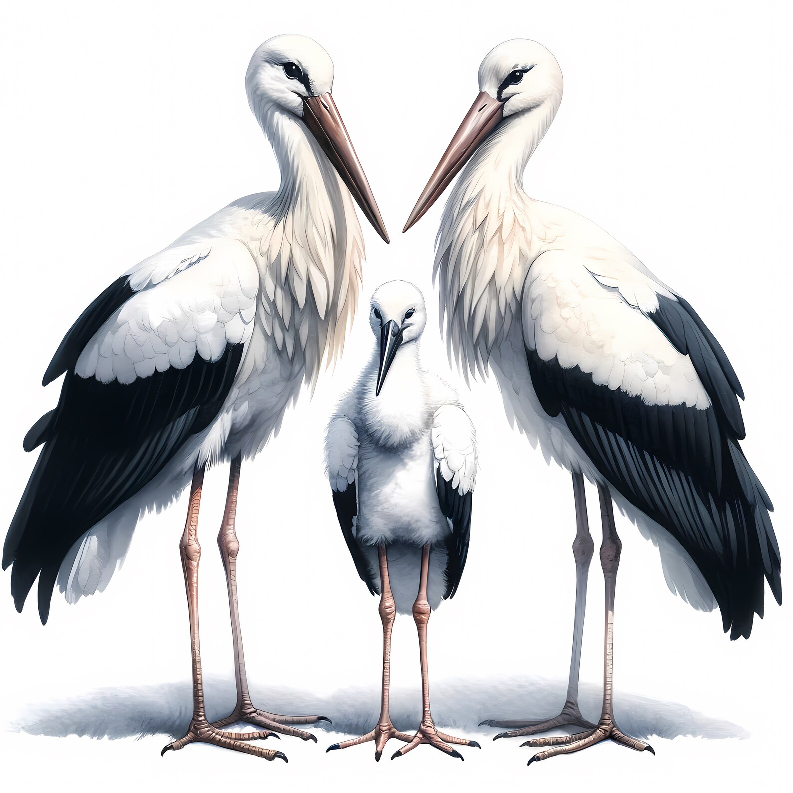 Stork Clipart 11 High-quality Jpgs Majestic Stork Clipart Bundle Birds ...