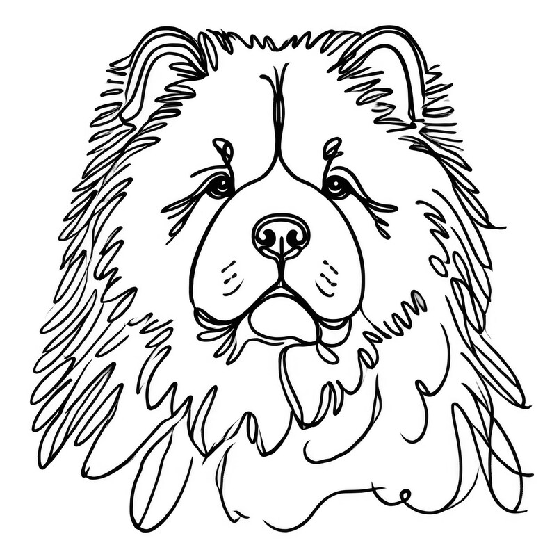 10 Chow Chow Line Art Clipart Bundle: Dog SVG & PNG (digital Download ...