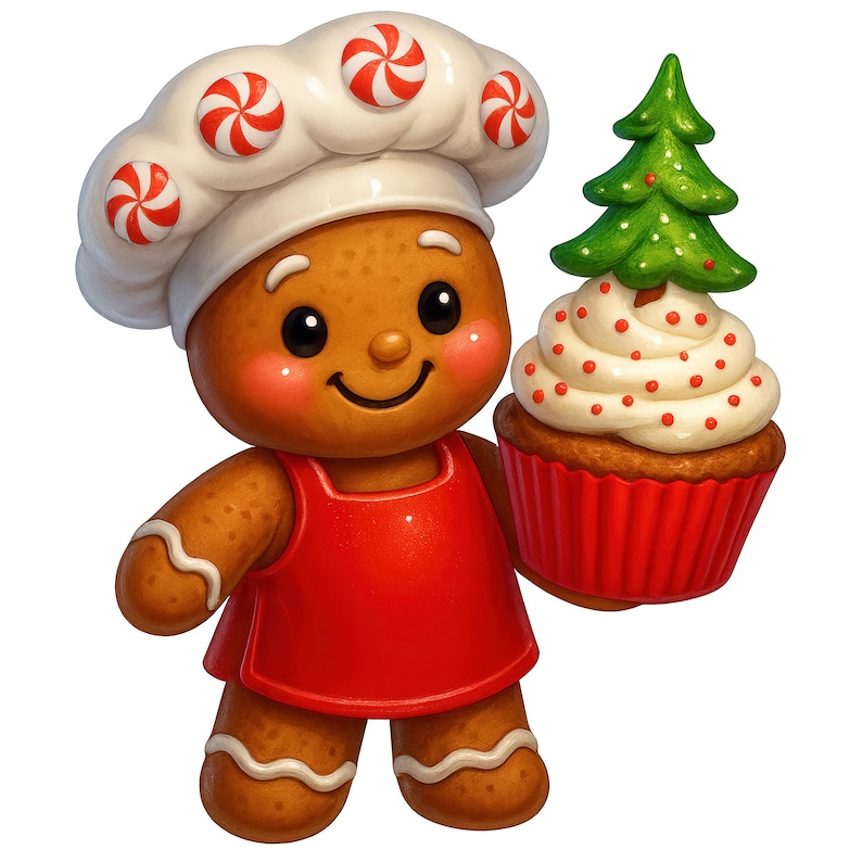 Gingerbread Man Christmas Clipart Bundle: Festive Cookie Pngs (set of ...