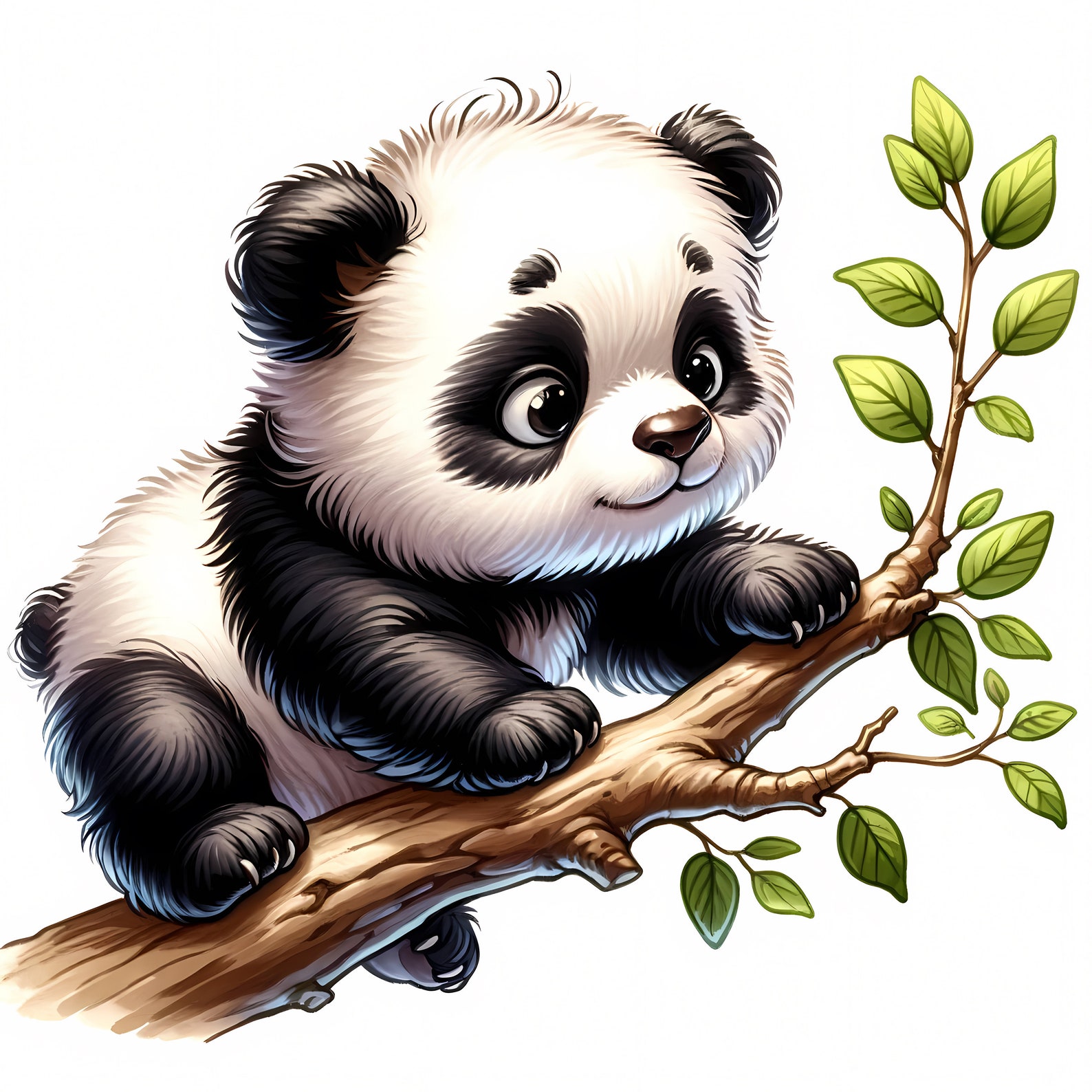 Cute Baby Panda Clipart Bundle – High-quality Jpgs (digital Download ...