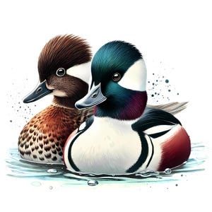 Bufflehead Clipart | 10 High-quality Jpgs | Elegant Bufflehead Clipart ...