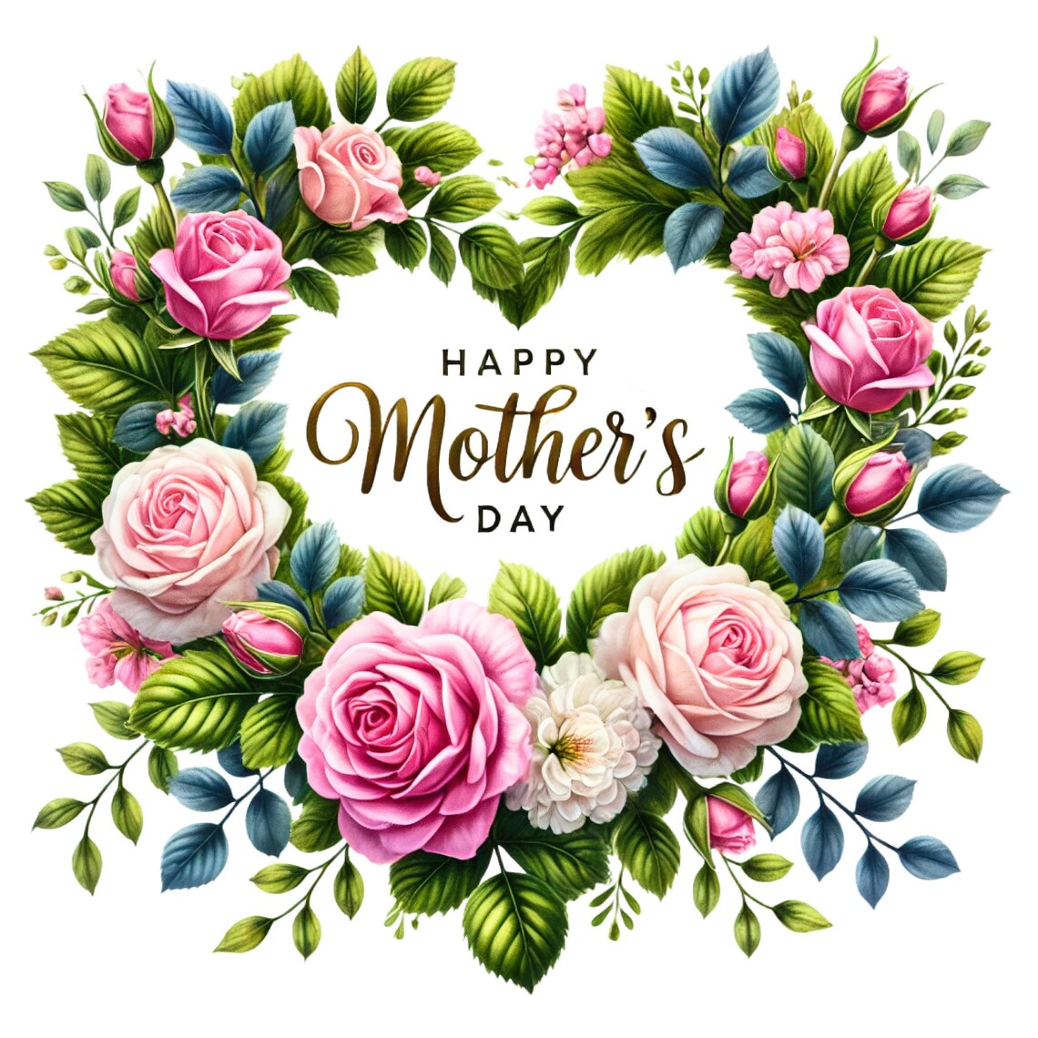 Happy Mothers Day Floral Clipart Bundle (digital Download) - Etsy