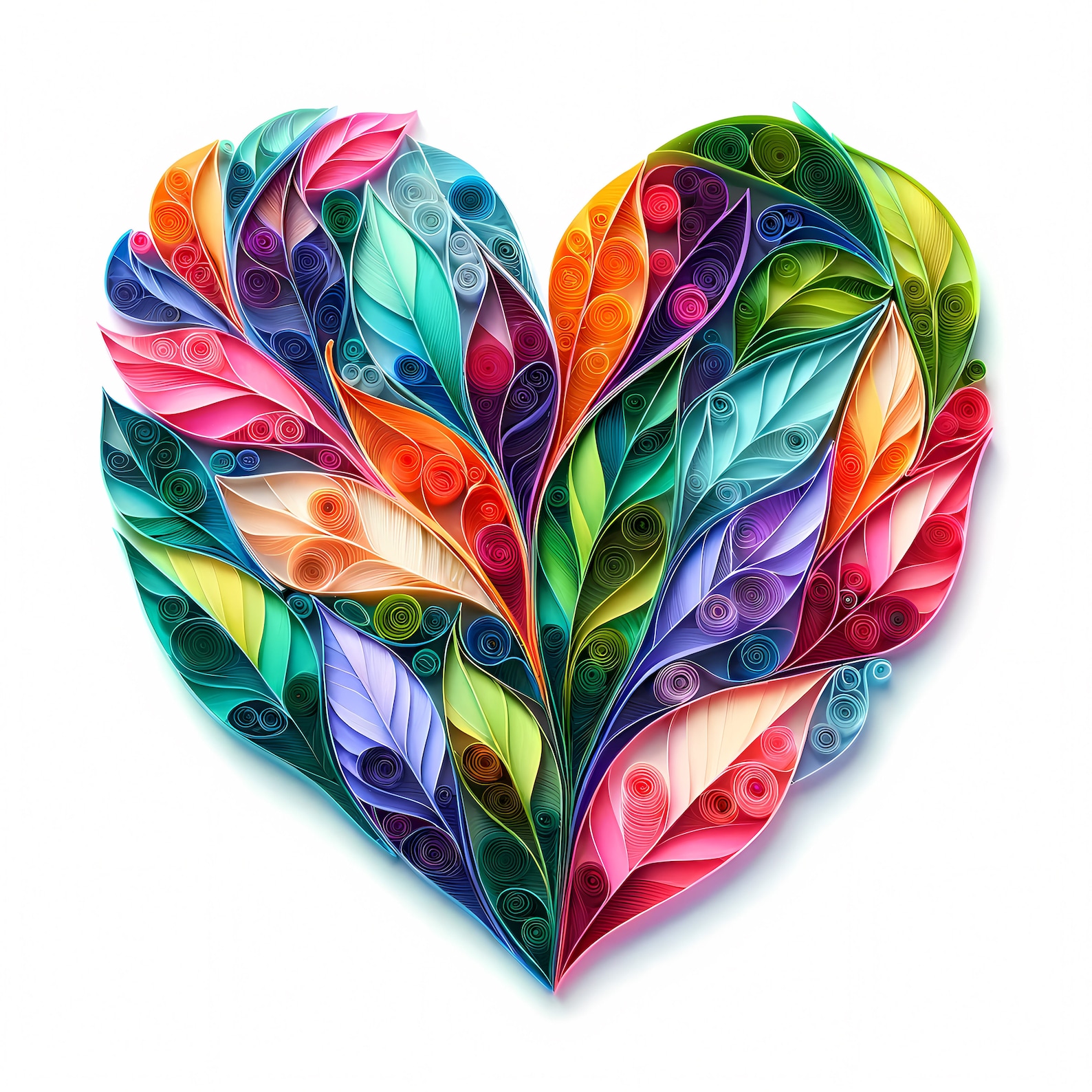 Quilling Heart Clipart 12 High-quality Jpgs Love Quilling Hearts Bundle ...