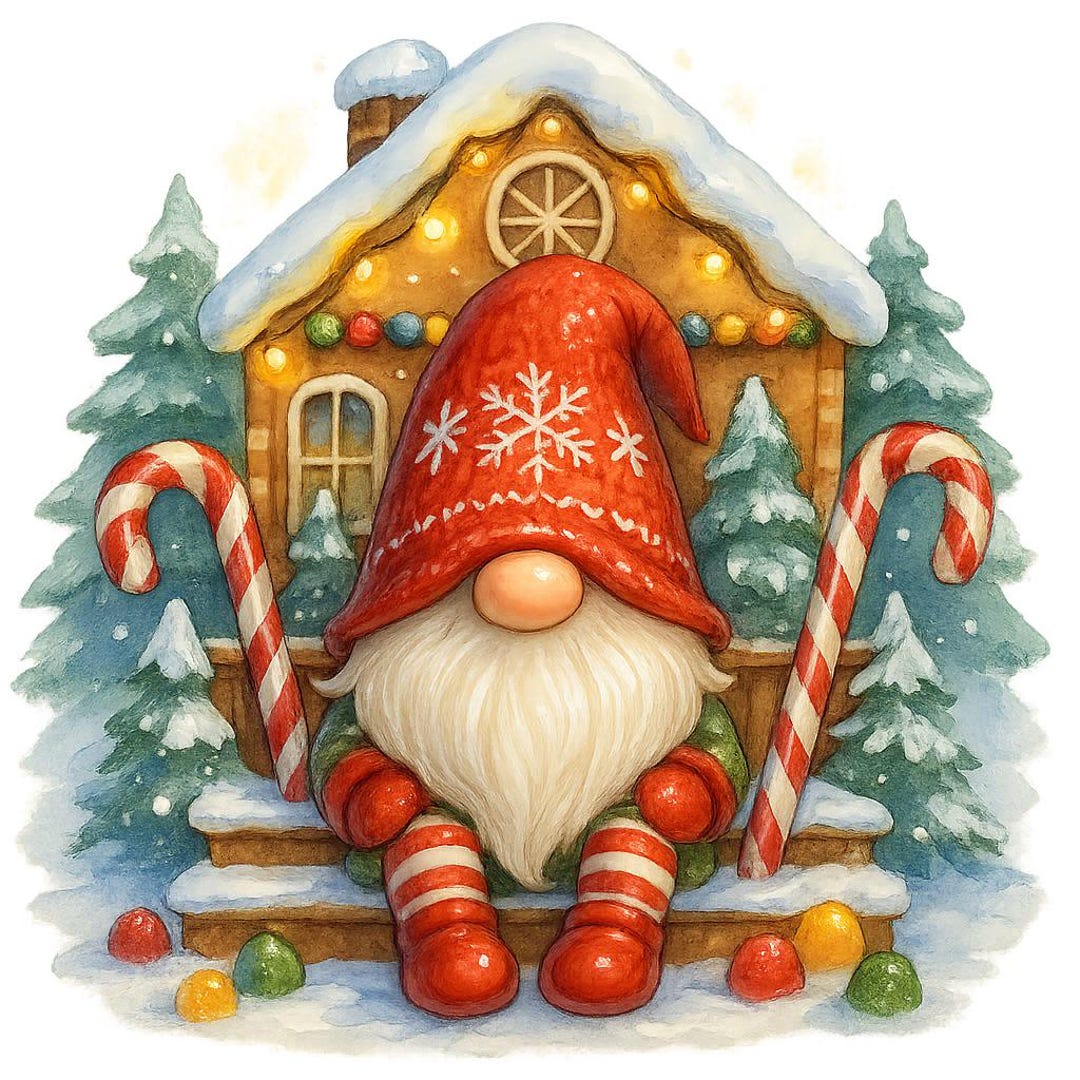 15 Christmas Gnome Clipart Bundle, Holiday Gnome PNG, Cute Winter Gnome ...