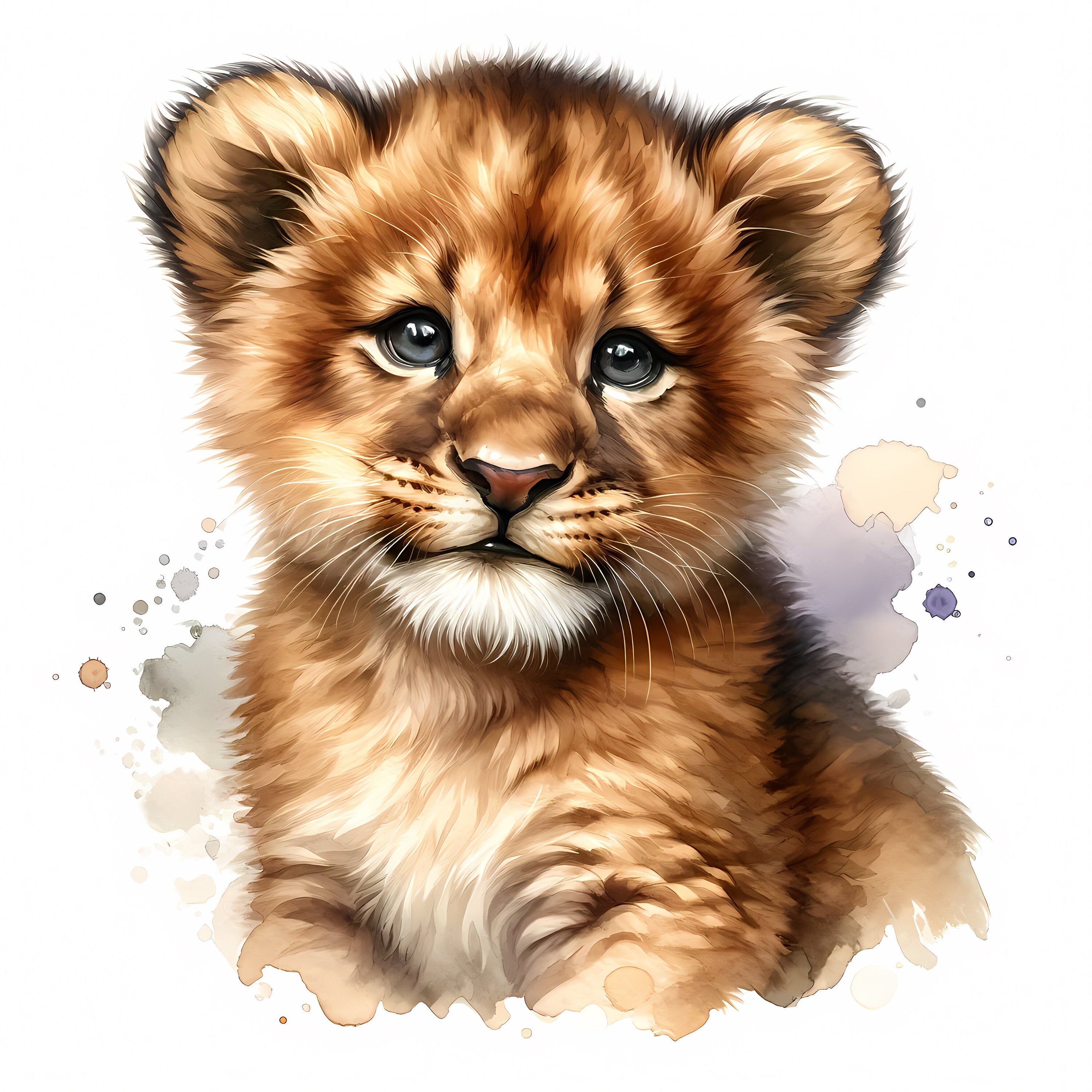 Lion Cub Clipart 10 High-quality Jpgs Cute Lion Cub Clipart Bundle ...