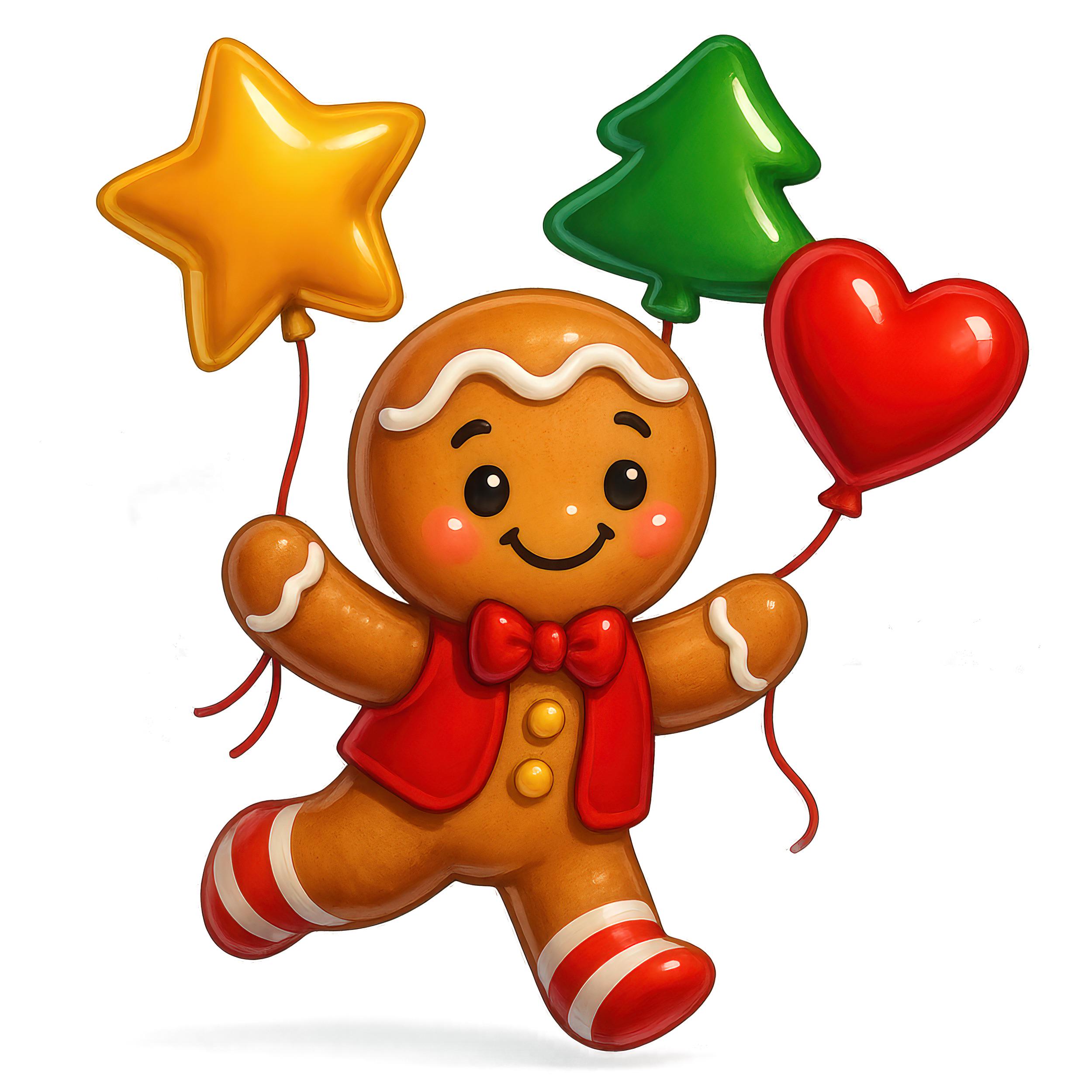 Gingerbread Man Christmas Clipart Bundle: Festive Cookie Pngs (set of ...