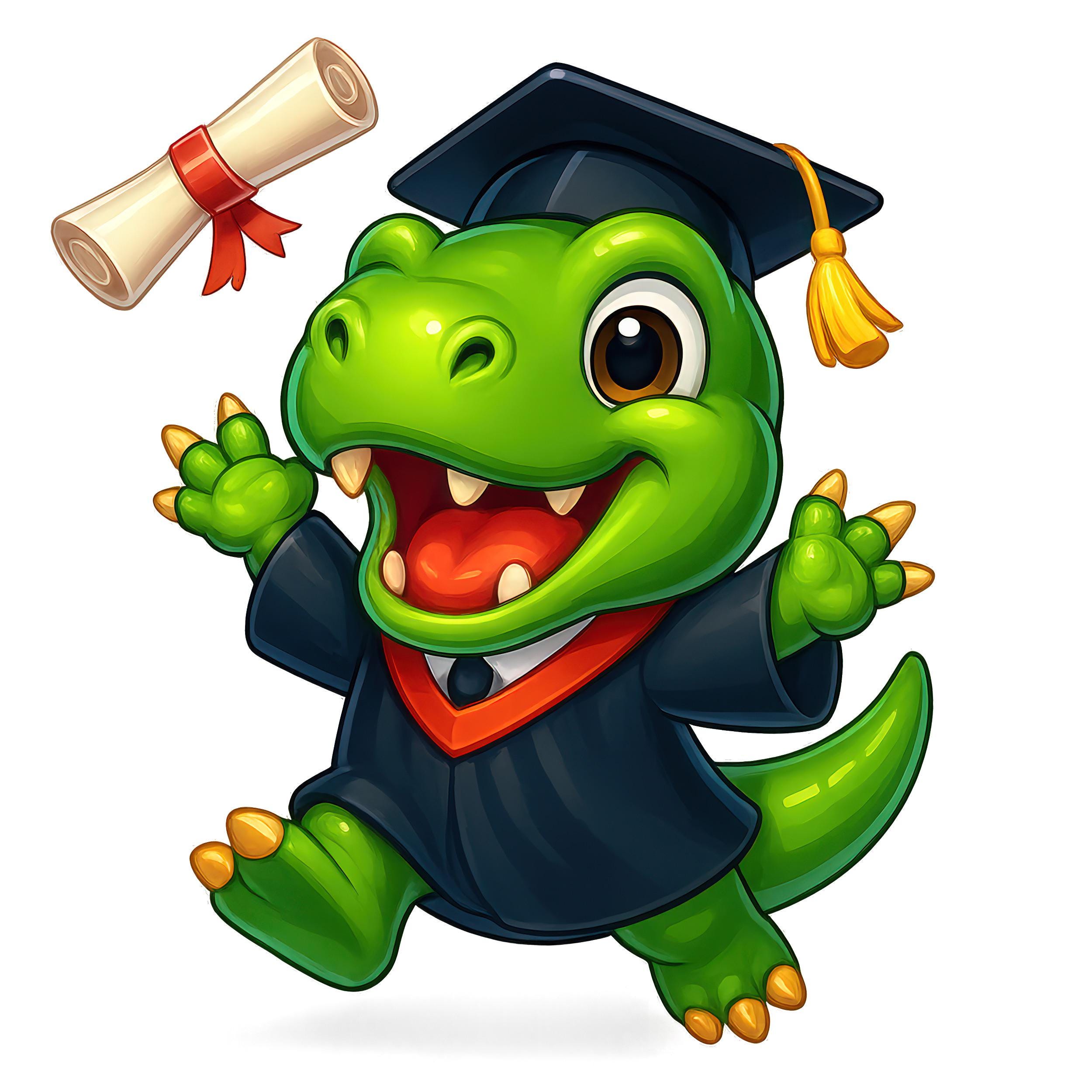 Student Dinosaur Clipart: Back to School PNG (digital Download) Set of ...