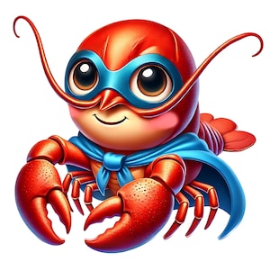 Cute Kawaii Crawfish Clipart Bundle | Nursery Decor (digital Download ...