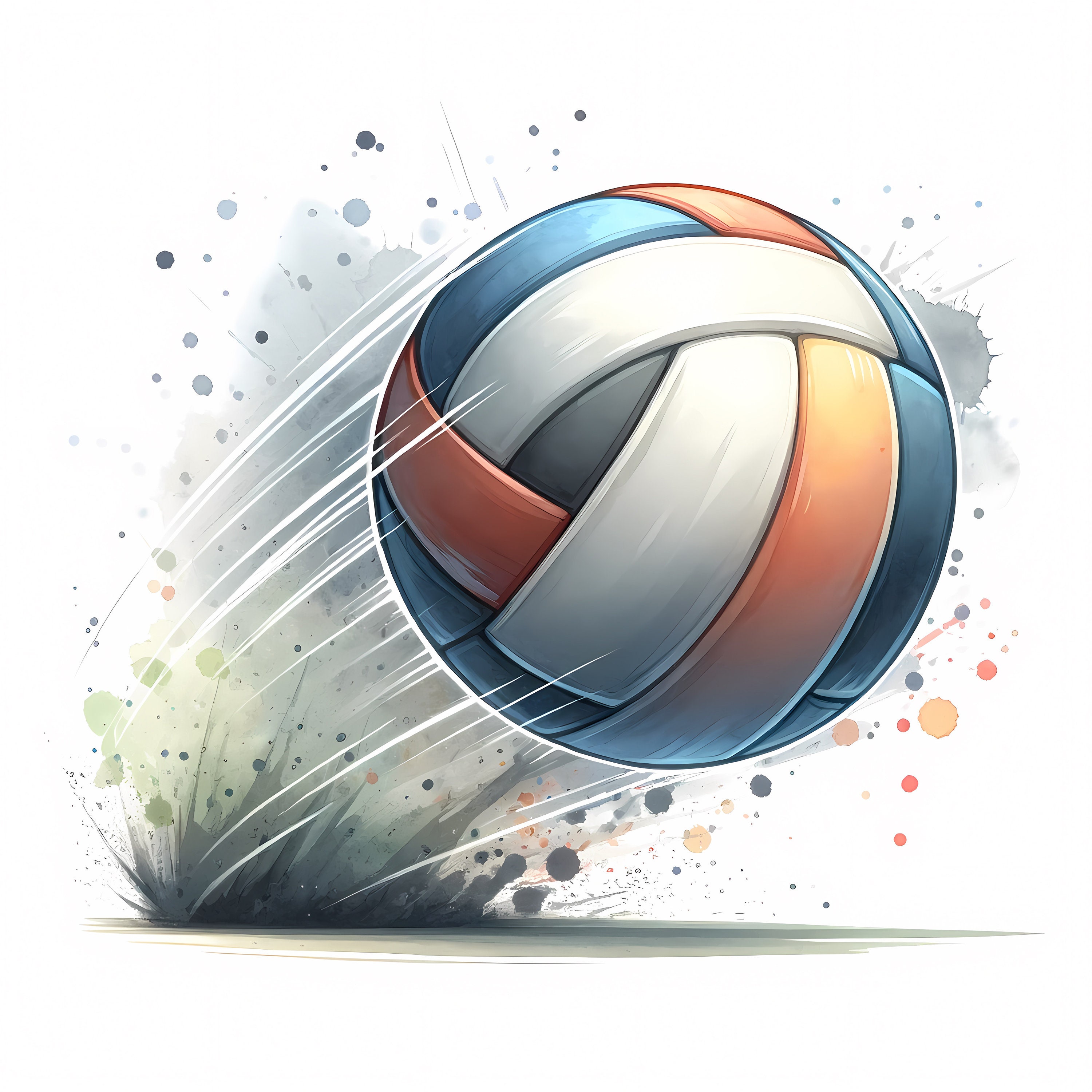 Volleyball Clipart Bundle – High-quality Jpgs for Wall Art (digital ...